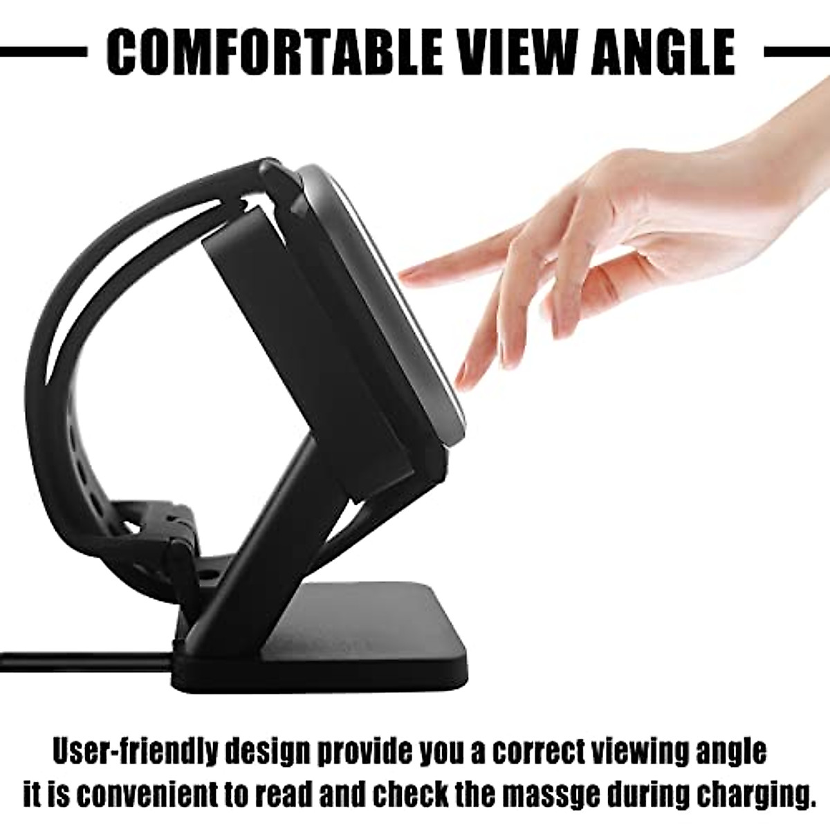 RUKUHOT Magnetic Replacement Charger Dock Compatible with Amazfit GTS 4 Mini & Amazfit Bip 3 Pro Smartwatch,Nightstand Charging Base with 3.3ft USB Charger Cord Fit for Amazfit GTS 4 Mini Smartwatch