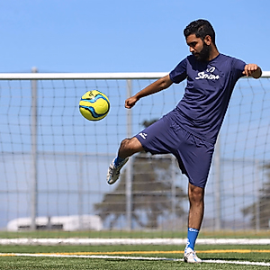 SENDA Amador Training Soccer Ball, Fair Trade Certified, White/Yellow, Size 4 (Ages 8-12)