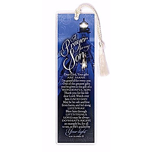 Prayer for My Son Wonderful Life Guided By Light 2 x 6 Inch Vinyl-Encased Bookmark