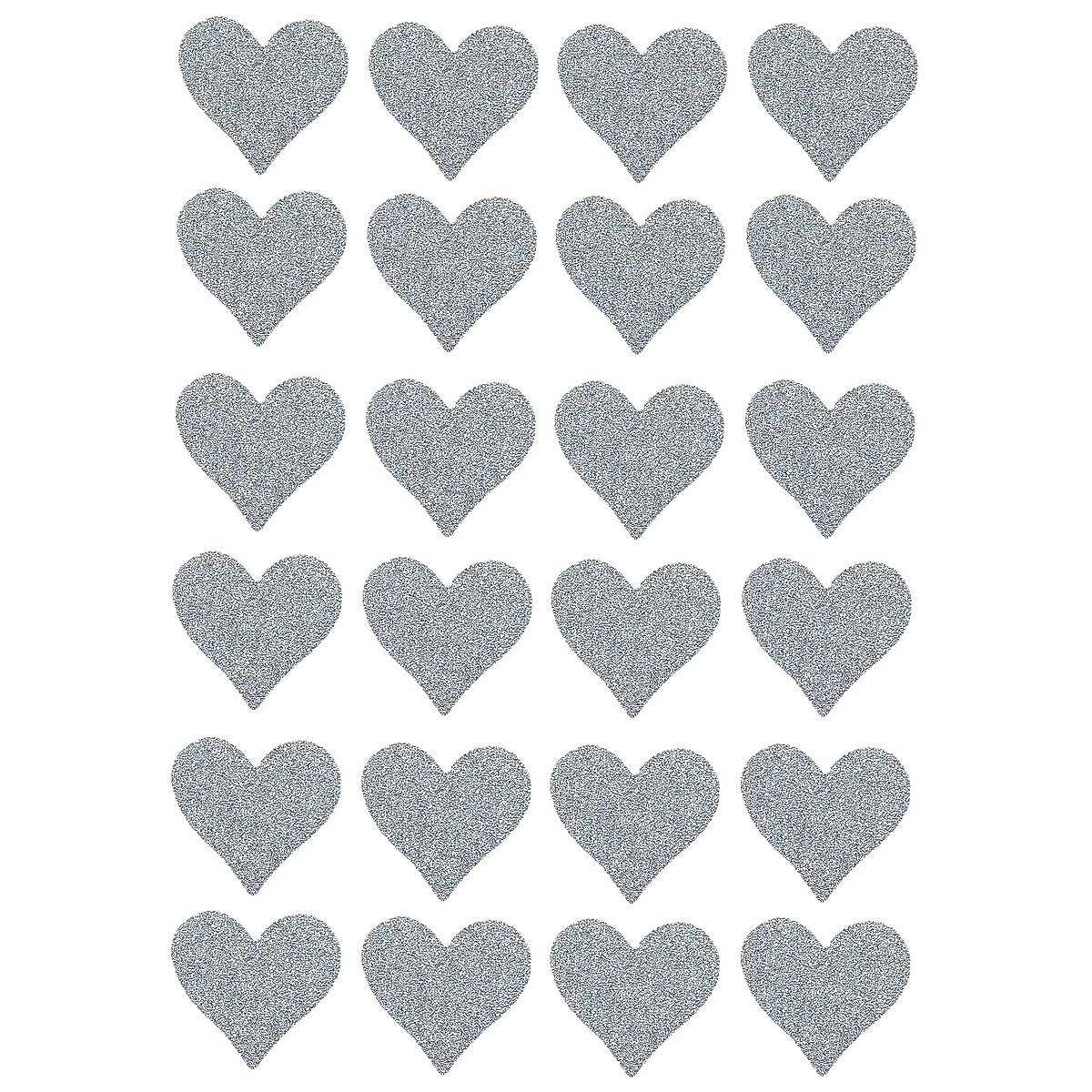 Royal Green Glitter Heart Stickers Silver Labels Perfect for Parties, Envelope Seals, Thank You, Party Favor Bags, Treat Bag Seals, and Gift Boxes 1.5" x 1.75" - 144 Pack