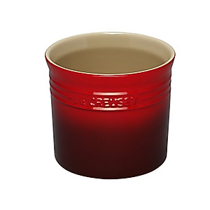 Le Creuset Stoneware Large 2-3/4-Quart Utensil Crock, Red