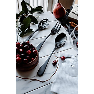 Knork Titanium Coated Stainless Steel Serving Set, Matte Black