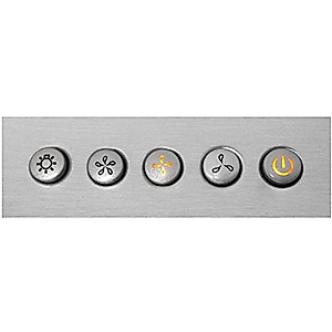 COSMO COS-63175 30 in. Vista Collection 380 CFM Ducted Wall Mount Range Hood, Button Controls, LED Lights, Stainless Steel