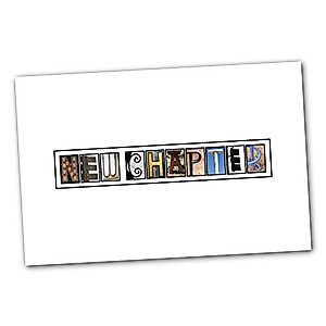 Katie Doodle Going Away Gift - Creative Goodbye Card or Guest Book Alternative - Great Moving Party Supplies Decorations for Coworker Men Women Adults - 11x17 New Chapter Wall Art Poster [Unframed]