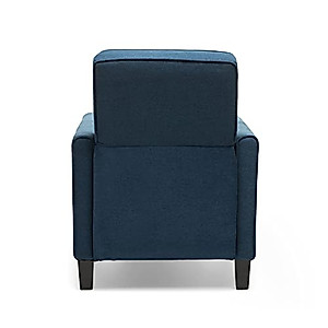 Christopher Knight Home Emmie Fabric Recliner (Set of 2), Navy Blue, Dark Brown