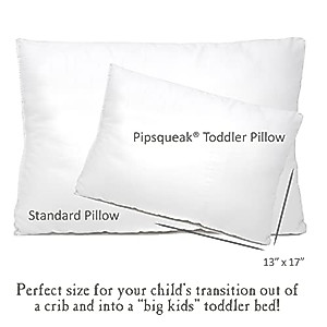 Urban Infant Toddler Pillow - 13”x 17” - Machine-Washable Cotton - Kids First Pillow Transition to Bed
