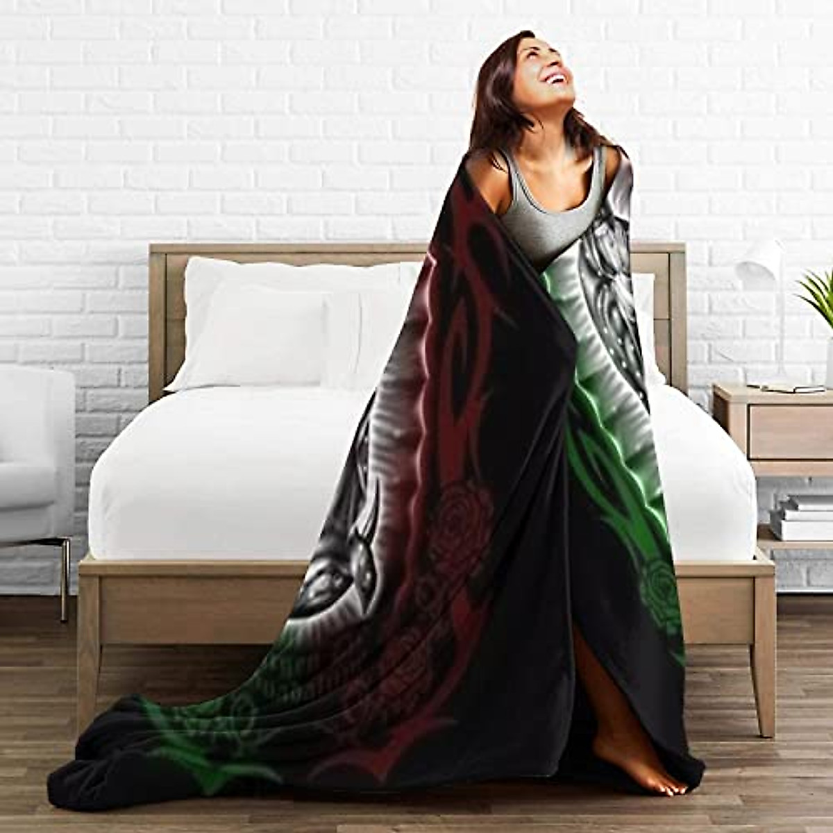 Our Lady Virgin Mary Guadalupe Mexican Flannel Fleece Throw Blankets Super Soft Cozy Warm Plush Bedding for Adults Kids Lightweight Blankets for Couch,Sofa,Bed Halloween decor-80 x60