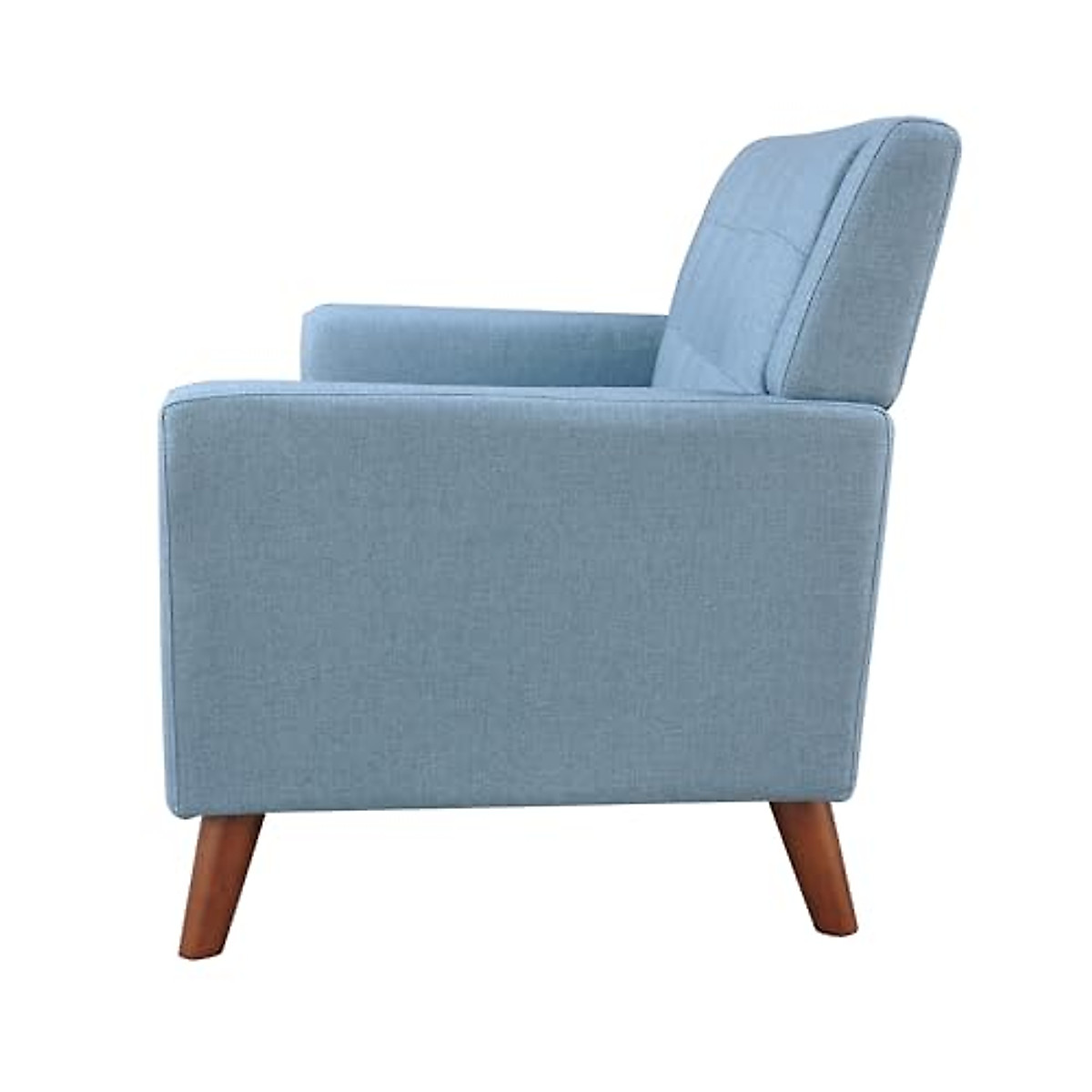 Christopher Knight Home Evelyn Mid Century Modern Fabric Arm Chair and Loveseat Set, Blue