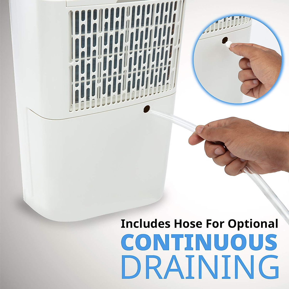 Ivation 14.7 Pint Compressor Dehumidifier – Small and Compact with Continuous Drain Hose for Smaller Spaces, Bathroom, Attic, Crawlspace and Closets - for Spaces Up to 320 Sq/Ft