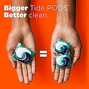 Tide Power PODs Hygienic Clean Heavy Duty Liquid Laundry Detergent Pacs HE Compatible 45 Count Hypoallergenic Free and Clear of Dyes and Perfumes For Visible and Invisible Dirt