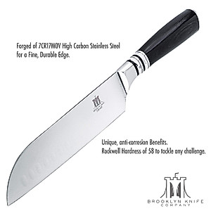 Brooklyn Knife Co. 4 Piece Set - Japanese Seigaiha Series - Etched HC Steel 8-7-7-3.5-Inch