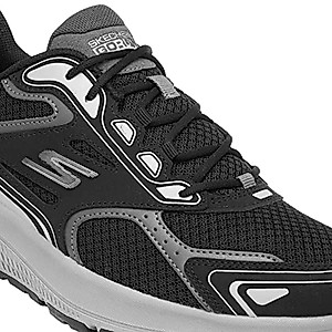 Skechers mens Gorun Consistent - Athletic Workout Running Walking Shoe With Air Cooled Foam Sneaker, Black/Grey, 12 X-Wide US