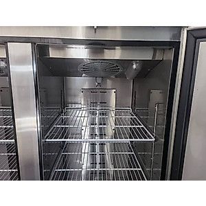 Aceland ARF-48B Reach-in Double door COMBO Refrigerator & Freezer 36 Cu. Ft. for Restaurant, Bar, Shop, Residential(Commercial Kitchen Equipment), Silver