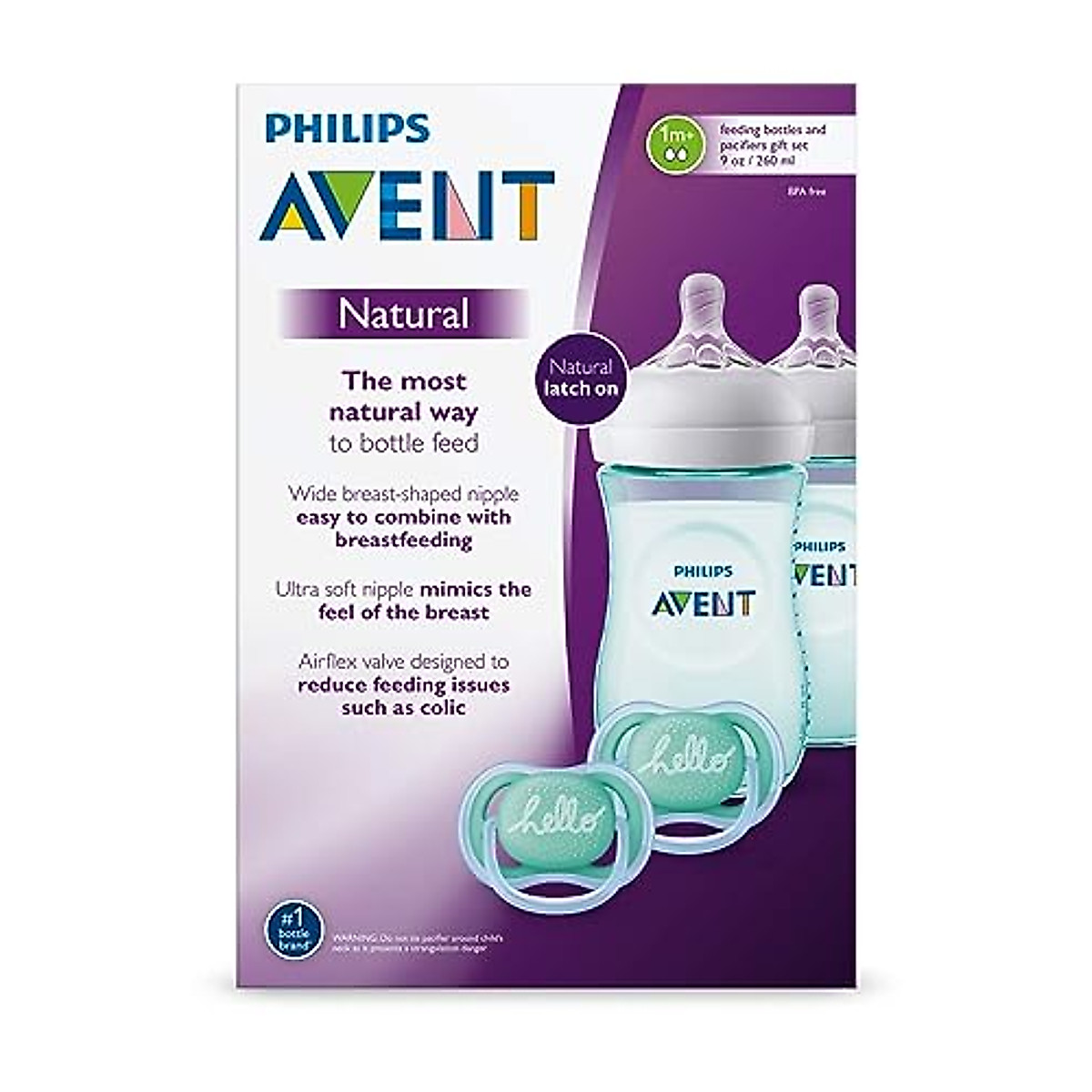 Philips Avent Natural Baby Bottle Teal Gift Set SCD113/24