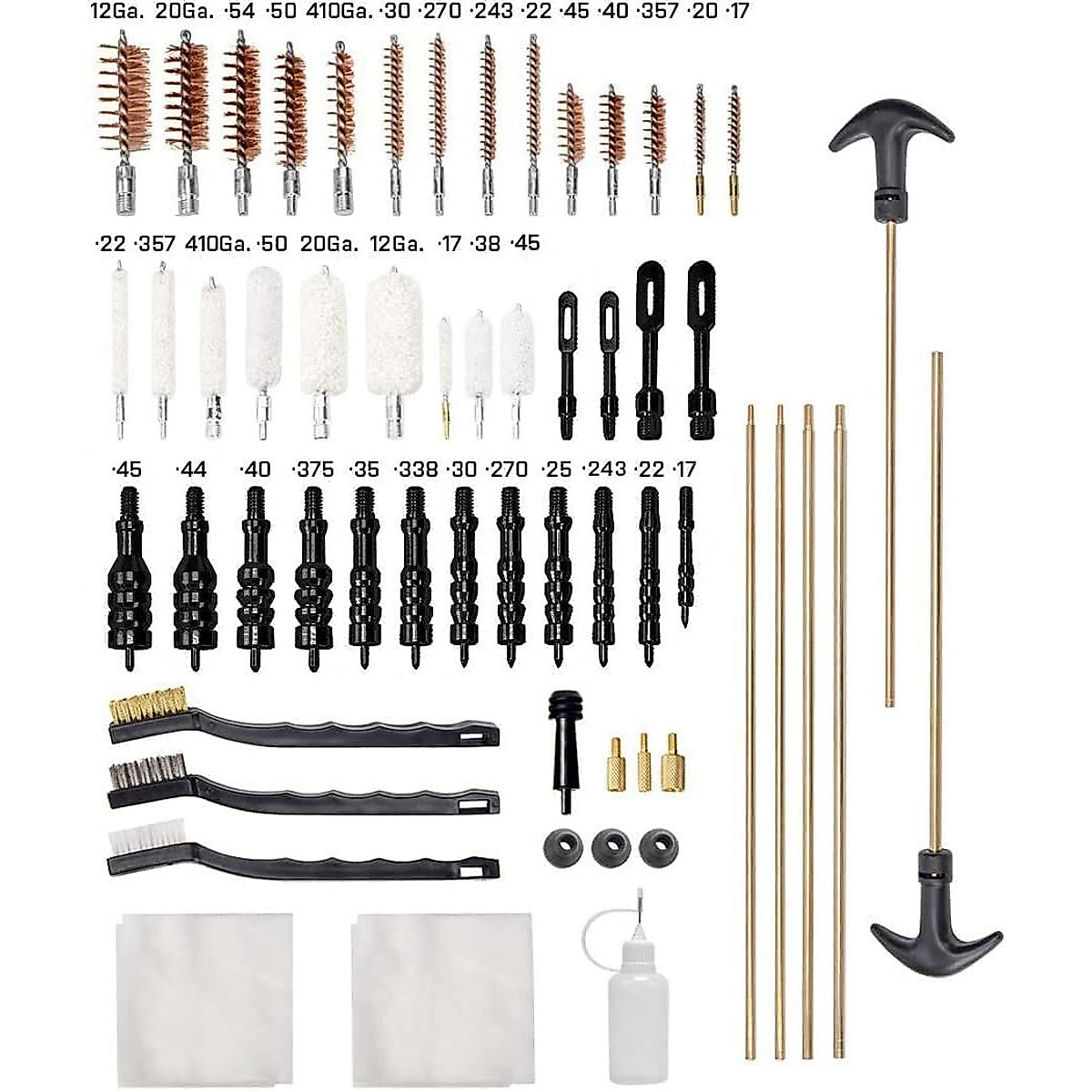 Gun Cleaning Kit Universal Supplies for Hunting Rifle Handgun Shot Gun Cleaning Kit for All Guns with Case