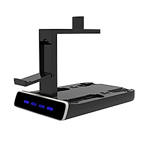 HikTop for PSVR2 PS5 Controllers Charging Station, VR Headset Bracket Storage Stand for PS VR2 Move Showcase