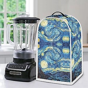 Eheartsgir Van Gogh Starry Sky Blender Cover with Handle Scratch Proof Juicer Maker Food Processor Protection Covers Kitchen Appliance Dust Cover