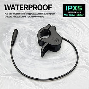 MUSELK E-Bike 300X Thumb Throttle 3PIN Female Waterproof Plug Throttle for 12V-72V BBS01 BBS02 Mid Motor Electric Bike Accelerator