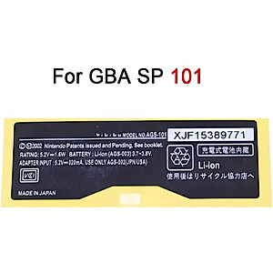 2 x Replacement Sticker Label Tag Marking Sticker for Gameboy Advance GBA SP GBA GBC GBP Game Console (GBA SP 101)