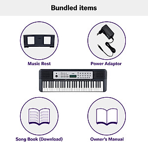 Yamaha YPT270 61-Key Portable Keyboard With Power Adapter (Amazon-Exclusive),Black