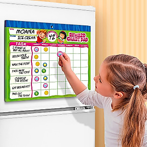 Behavior Reward Chart System - Pad with 26 Chore Charts for Kids, 2800 Stickers to Motivate Responsibility & Good Habits