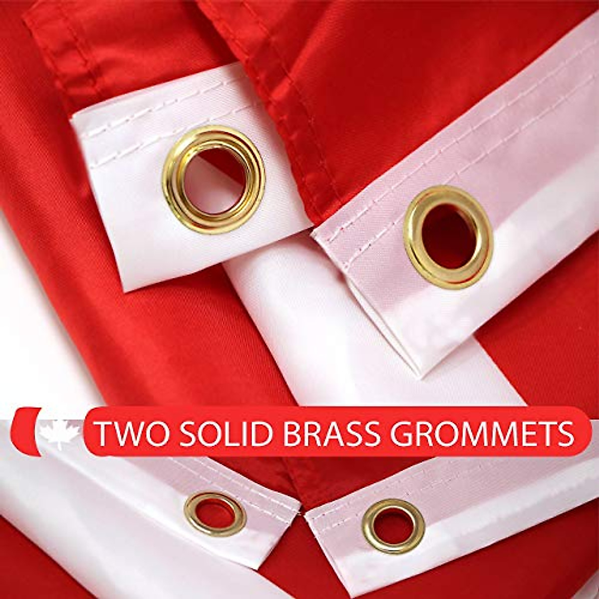 G128 Canada Canadian Flag | 3x5 Ft | LiteWeave Series Printed 100D Polyester | Country Flag, Vibrant Colors, Brass Grommets