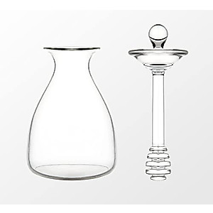 Mkono Honey Dispenser Glass Honey Pot Honey Jar with Dipper Sticks and Lid Cover Honey Containers Holder for Home Kitchen, 14 Ounces