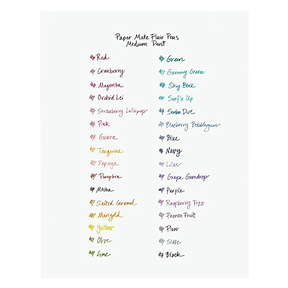 Paper Mate Flair Felt Tip Pens | Medium Point (0.7mm) | Green | 12 Count