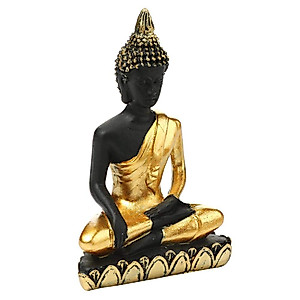 Tmore Sitting Buddha Candle Holders Zen Garden Tabletop Vintage Incense Holders White Sand and Natural Stone Rattan Incense Gift Set (with Hourglass)