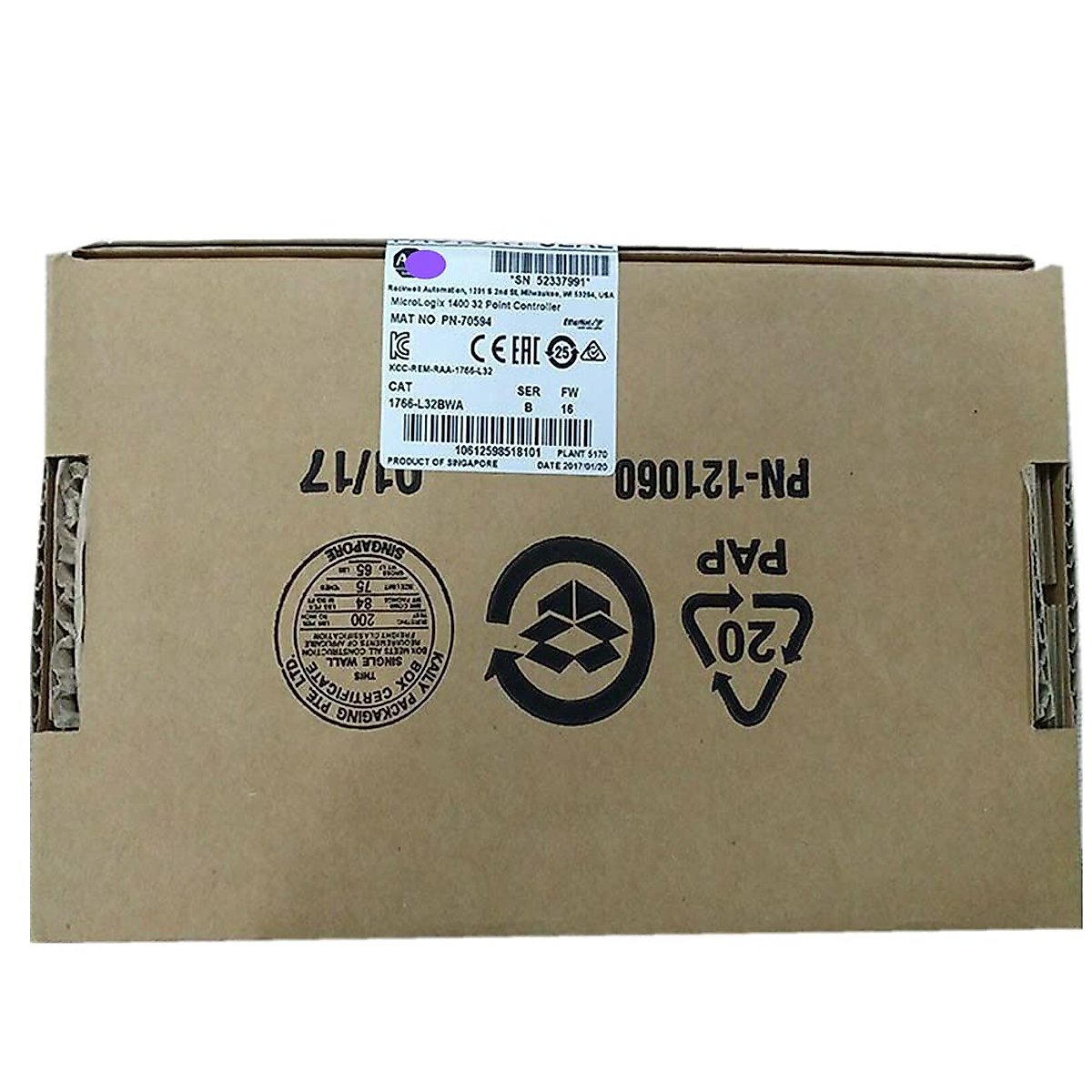 Lanlily 1766-L32BWA Micrologix 1400 32 Point Controller PLC Module New in Box by DHL or FedEx