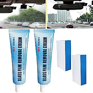 KRAOIKK Car Glass Oil Film Cleaner Safety and Long-term Protection Glass Oil Film Removing Paste, Glass Stripper Water Spot Remover, Car Windshield Oil Film Cleaner, Car Paint Oil Film Remover (2)