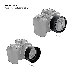 Lens Hood for Canon RF 50mm F1.8 STM on EOS R6 R5 RP R Camera, Reversible Lens Shade Replace Canon ES-65B Lens Hood, Compatible with 43mm Filters and 43mm Lens Cap