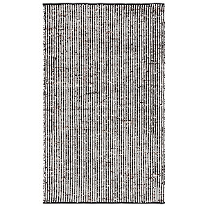 Safavieh Natura Collection Accent Rug - 4' x 6', Black & Ivory, Handmade Flat Weave Wool & Jute, Ideal for High Traffic Areas in Entryway, Living Room, Bedroom (NAT331Z)