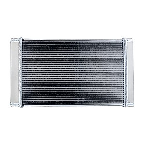 OzCoolingParts 3 Row Core All Aluminum Radiator + 10" Fan w/Louver Shroud + Thermostat/Relay Wire Kit for 1983-1991 1990 Porsche 944 S2 2.5L 2.7L 3.0L l4 MT