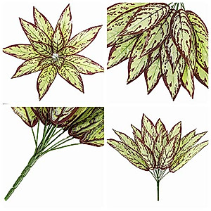 Lackingone 3 Pack Artificial Fern Plants Fake Leaves for Grass Backdrop Wall Fake Plants Home Garden Office Hanging Basket Wedding Indoor House Plants Green Wall Decoration Table Decor