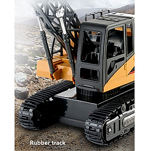 Adepe RC Truck Crawler Tower Crane Model Lifiting Cable Remote Control Excavator Tractor Digging Engineering Toy Construction Vehicle, Electric Crane Crawler Vehicle Toy Car Birthday Gifts