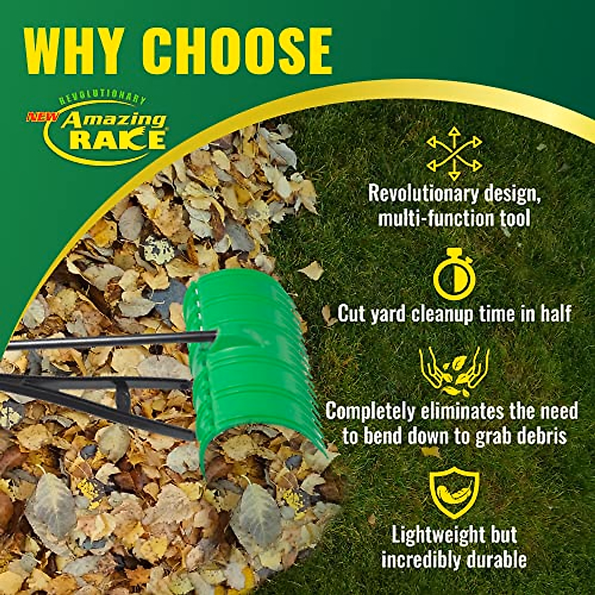 Amazing Rake Back Saving Garden Rake ― Leaf Rakes for Gardening ― Leaf ...