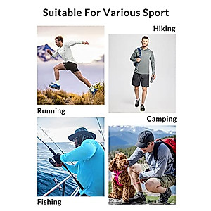 BALEAF Mens Swimwear Sun Protection Hoodie Shirt UPF 50+ Long Sleeve UV SPF T-Shirts Rash Guard Fishing Swimming Lightweight, Large, Style 1-Gray