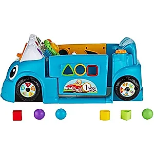 Fisher-Price Laugh & Learn Baby Activity Center, Crawl Around Car, Interactive Playset with Smart Stages for Infants & Toddlers, Blue (Amazon Exclusive)
