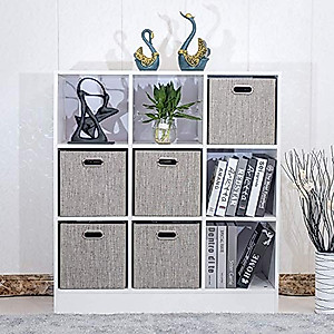 Posprica 3X Thicker Collapsible Storage Bins, 6 Pack 13×13 Foldable Storage Cube Boxes Fabric Drawer for Closet Shelf Cabinet Bookcase