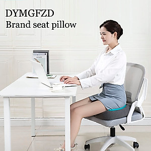 Seat Cushions for Office Chairs, Tailbone Pain Relief Cushion, Ergonomic Orthopedic Chair Seat Cushions Seat Pillow for Office, Home Chair, Car, Wheelchair, Hip, Coccyx, Sciatic (Grey)