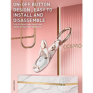 i-Blason Cosmo AirTag Keychain Case, Stylish Protective Case Holder with Keychain Ring for Apple AirTag 2021 (1 Pack Marble)