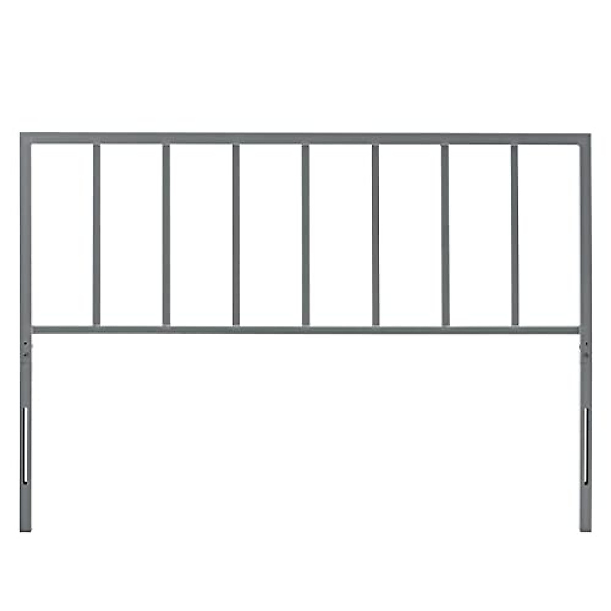 Modway Tatum Modern Farmhouse Metal Queen Headboard in Gray