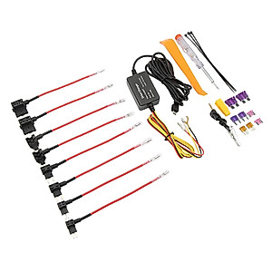 Cam Hardwire Kit, USB Cable Hardwire, Car Dashcam Hardwire, USB Adapter Overheating Protection for Mirror Cam GPS Navigator Radar Detector (MICRO)