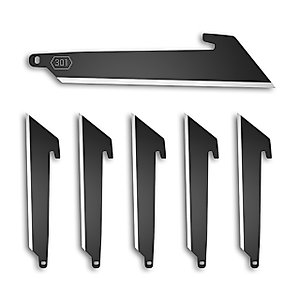 OUTDOOR EDGE RazorSafe 3" Black Utility | 6 Pack of Black EDC Utility Blades | Compatible 3" Razor Blade Knives | Perfect for Work & Everyday Carry