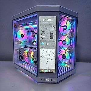 AsiaHorse FS-9002 Pro 120mm RGB Case Fan, 26 LED ARGB and Double LED Lingting Loops, 800-1800rpm Pwm Case Fan with 5V PWM Motherboard Sync/Analog Controller 5 Pack, White