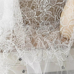 XMTXZYM 3 Meter Wedding Dress Lace Fabric Dress DIY Fabric