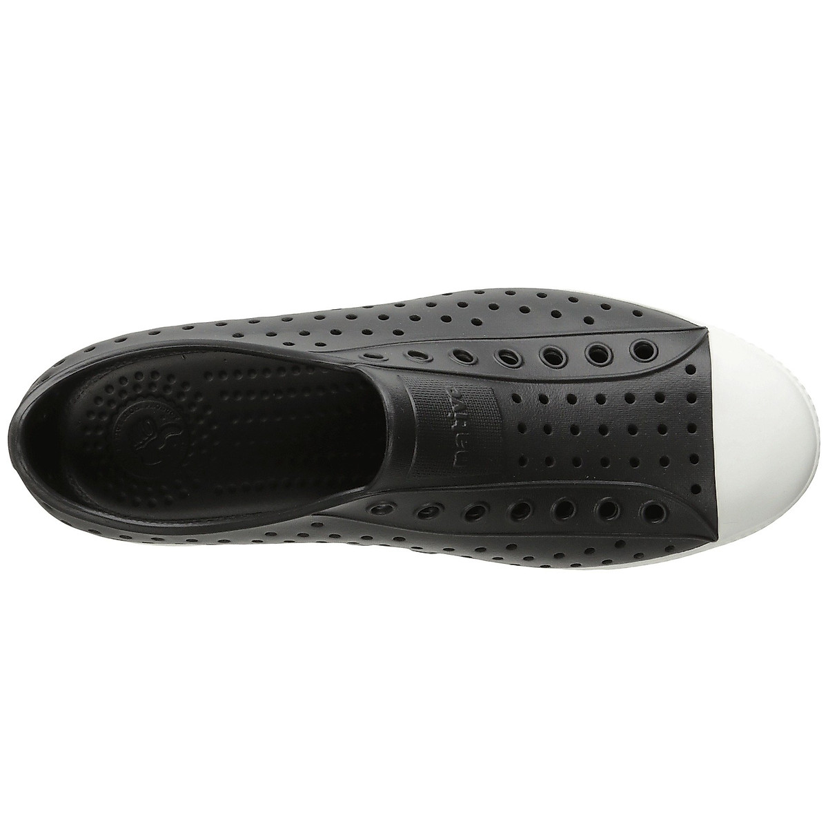 Native Shoes, Jefferson, Lightweight Sneaker for Adults, Jiffy Black/Shell White, 9 M US Women/7 M US Men