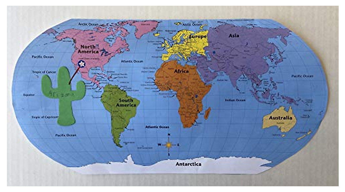 Labeled World Practice Maps - 30 Sheets for Learning