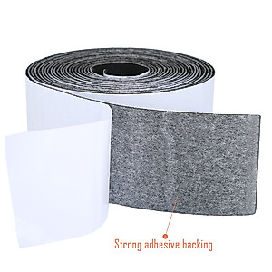 Pllieay 1 Pack Felt Tape in Self Adhesive, Polyester Felt Tape Furniture Felt Strips 1.96 inch x 0.04 inch x 14.7 feet for Furniture and Hard Surfaces